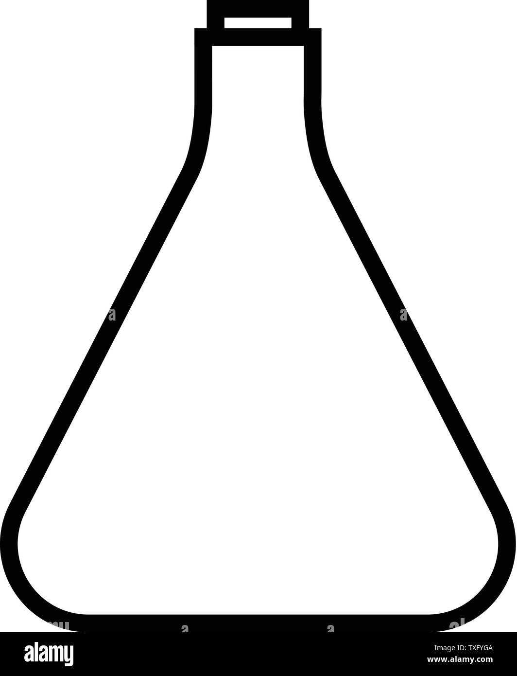 Icon Outline Bottle isolated on white background. Magic Potion in Flask ...