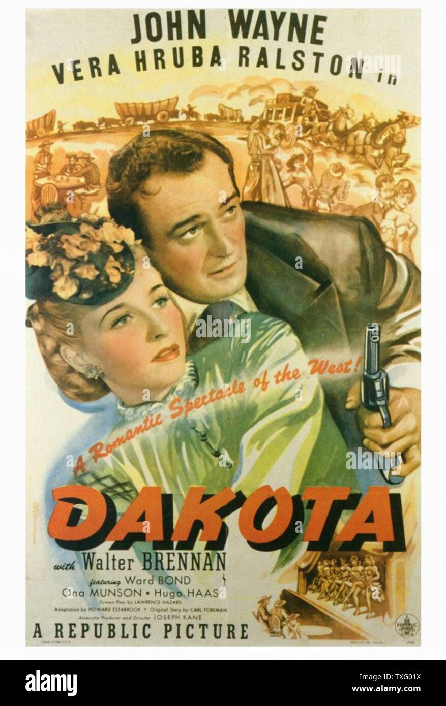 Dakota Year: 1945 USA John Wayne, Vera Ralston Director: Joseph Kane ...