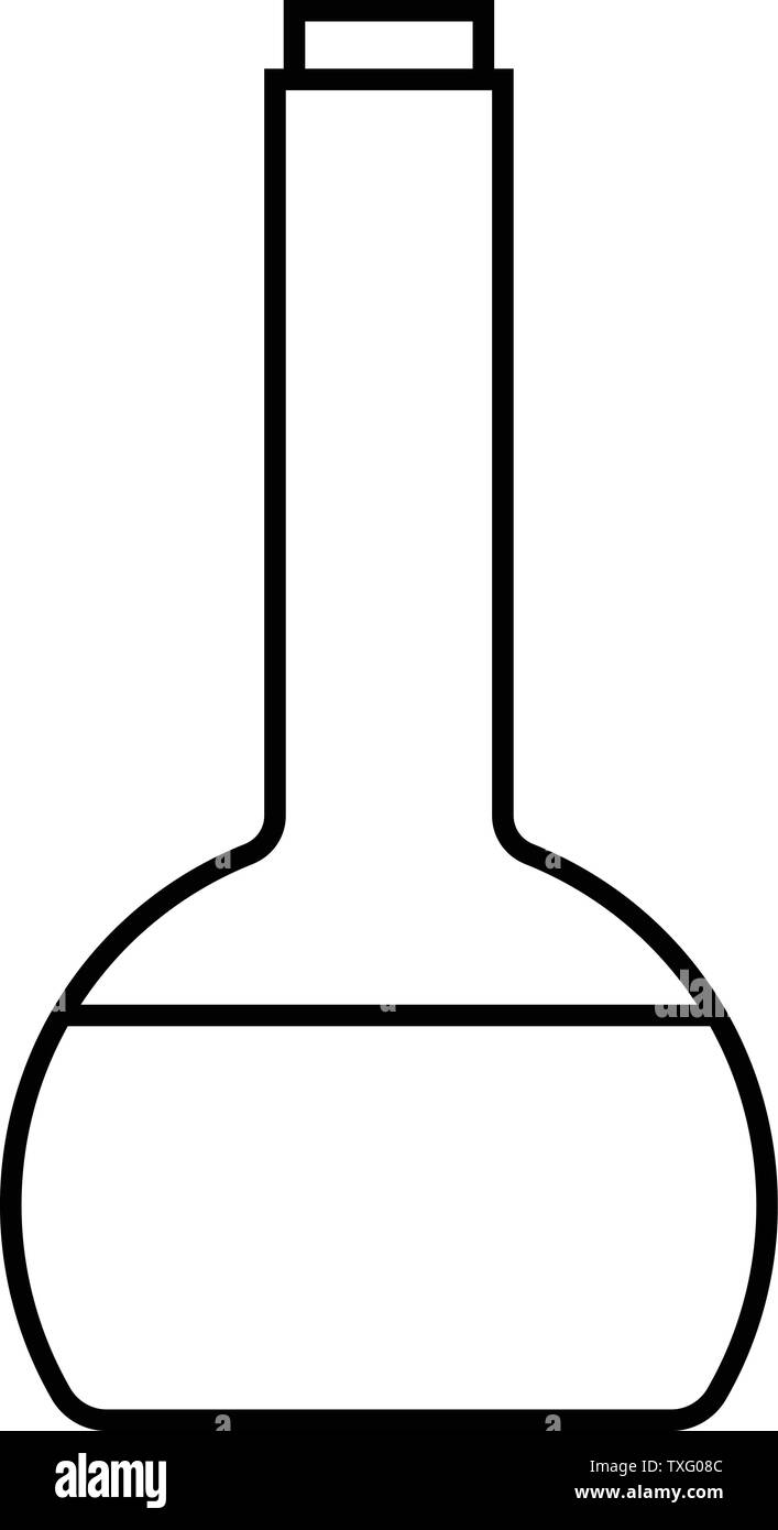 Icon Outline Bottle isolated on white background. Magic Potion in Flask ...