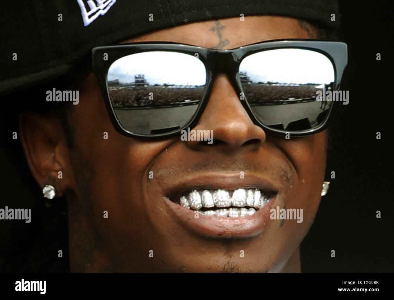 Lil' Wayne performs at the Virgin Mobile Festival at Pimlico Race ...