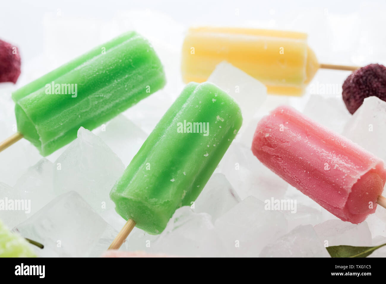 Ice cream in ice cubes Stock Photo - Alamy
