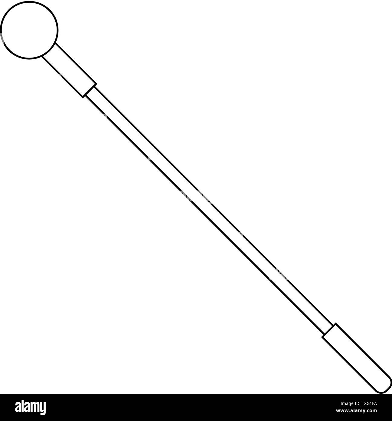 Staff Icon isolated on white background. Magic Weapon. Vector ...