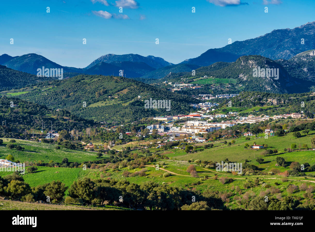 Ubrique, Cadiz. Spain. White villages of Andalusia in the park of ...