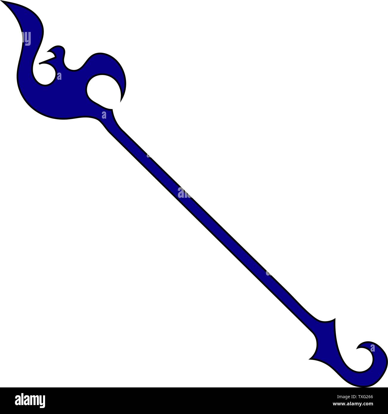 Magic Staff isolated on white background. Wizard Items. Vector ...