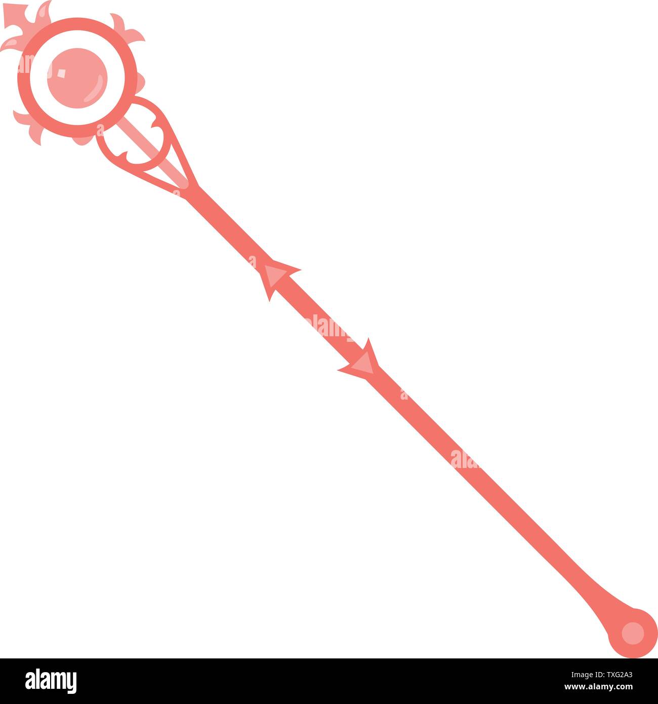 Magic Staff isolated on white background. Wizard Items. Vector ...