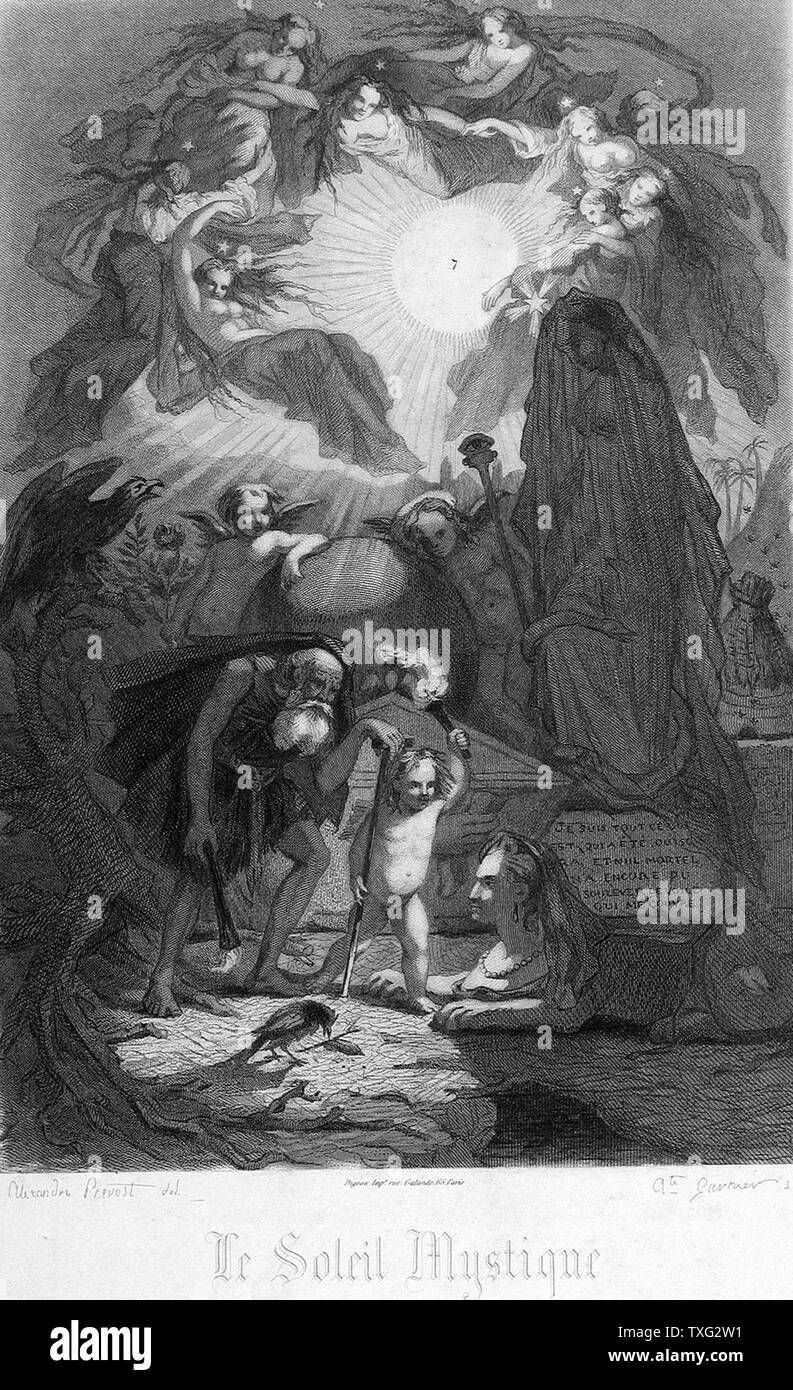 Alexandre Prévost The Mystical Sun 1st third of 19th century Engraving ...
