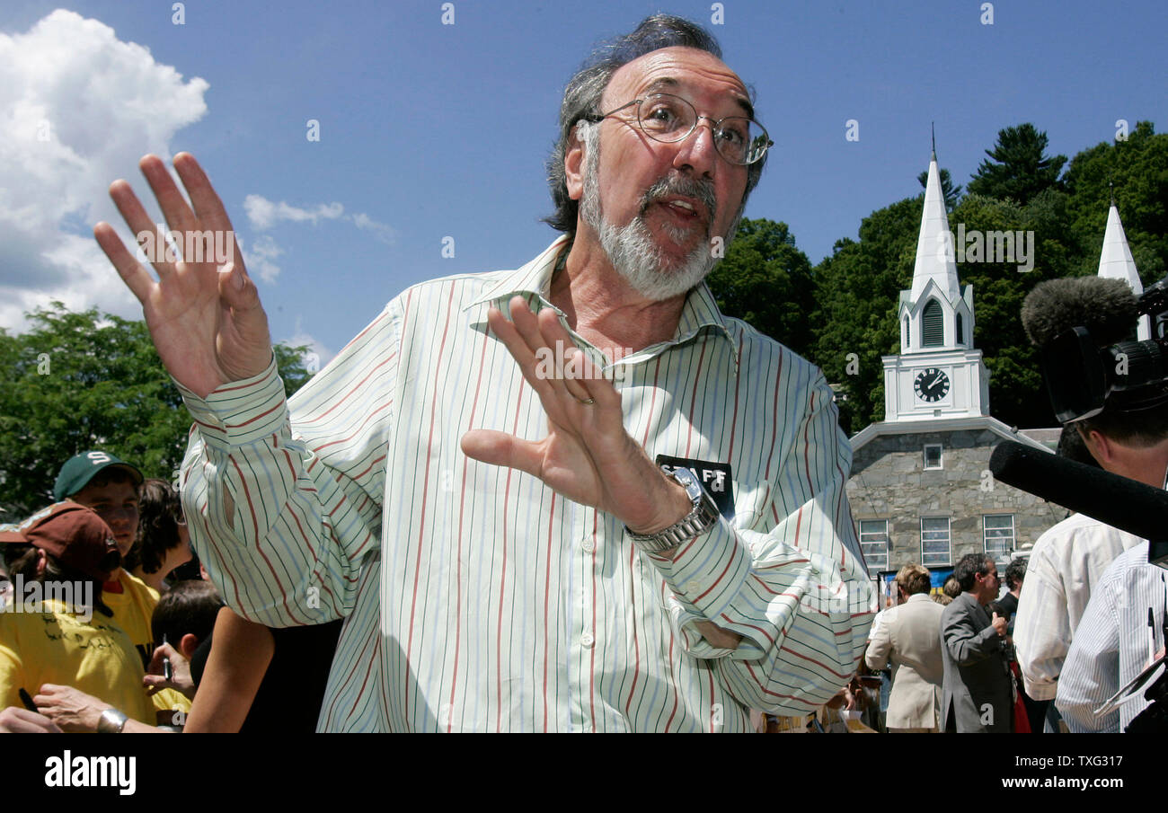 "The Simpsons Movie" producer James L. Brooks chats with a reporter on ...