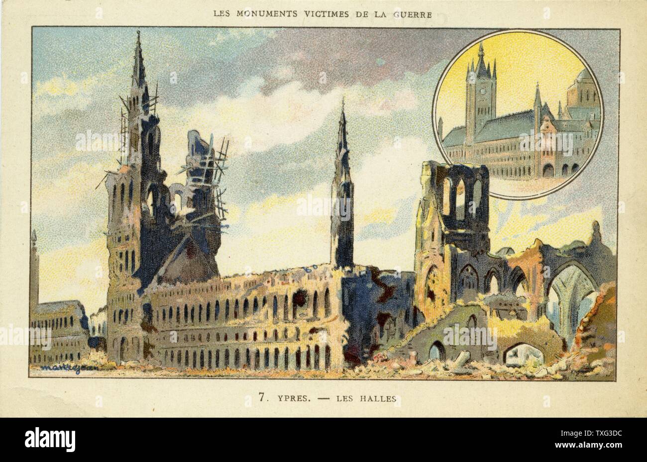 Destroyed cathedral ypres hi-res stock photography and images - Alamy