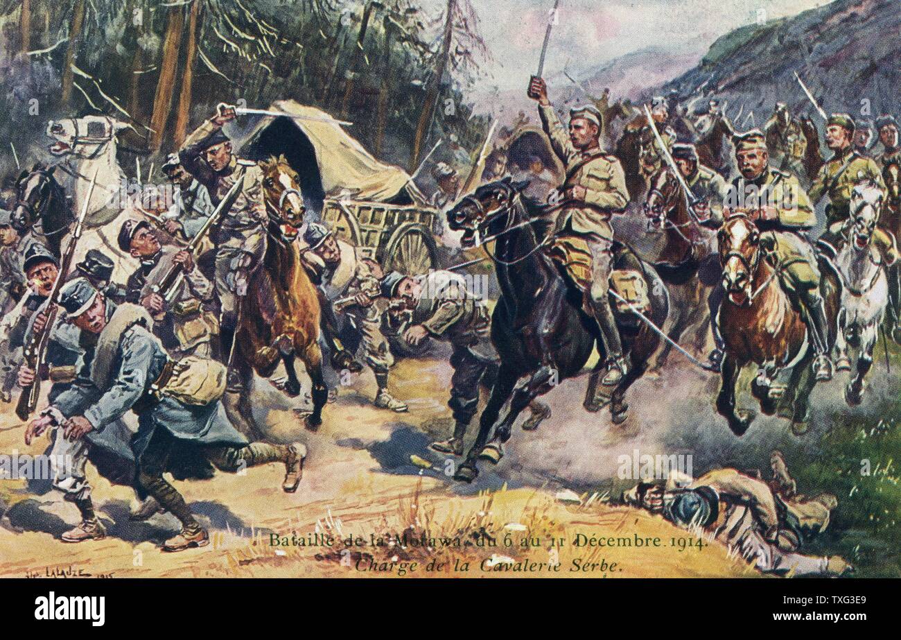 Battle of the Morawa (Bosnia) from December 6 to 11, 1914: attack of ...