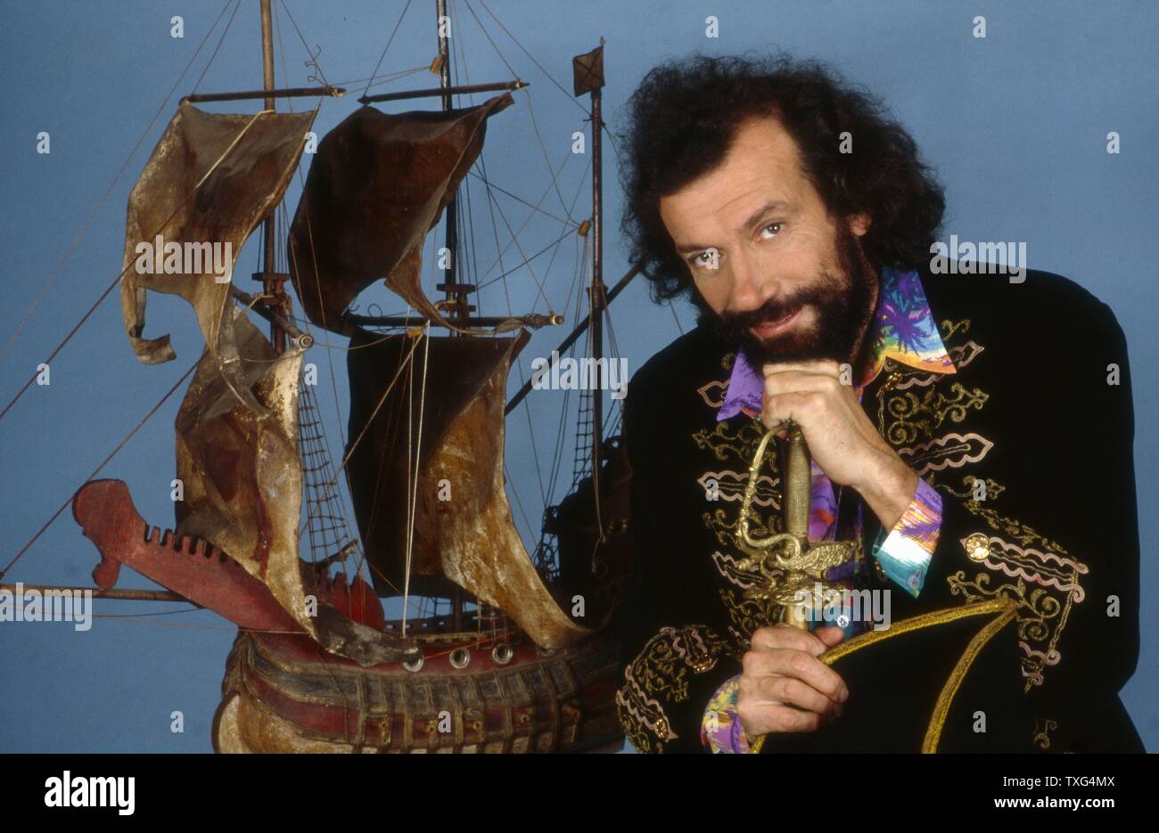 The French singer-songwriter Antoine, in February 1988 Stock Photo - Alamy