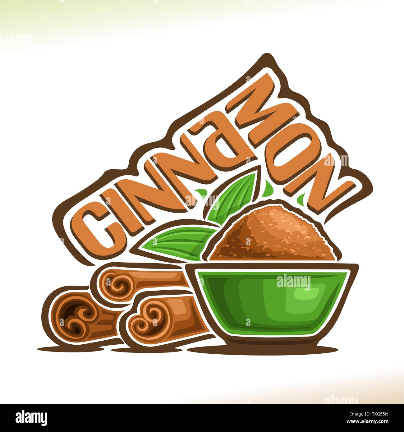 Vector logo for Cinnamon Stock Vector Image & Art - Alamy