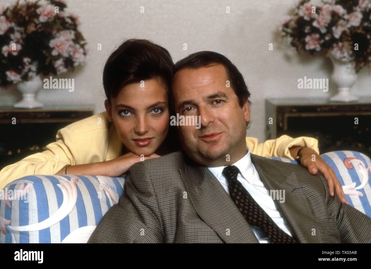 French writer Paul-Loup Sulitzer and his wife Alejandra Di Andia at the ...