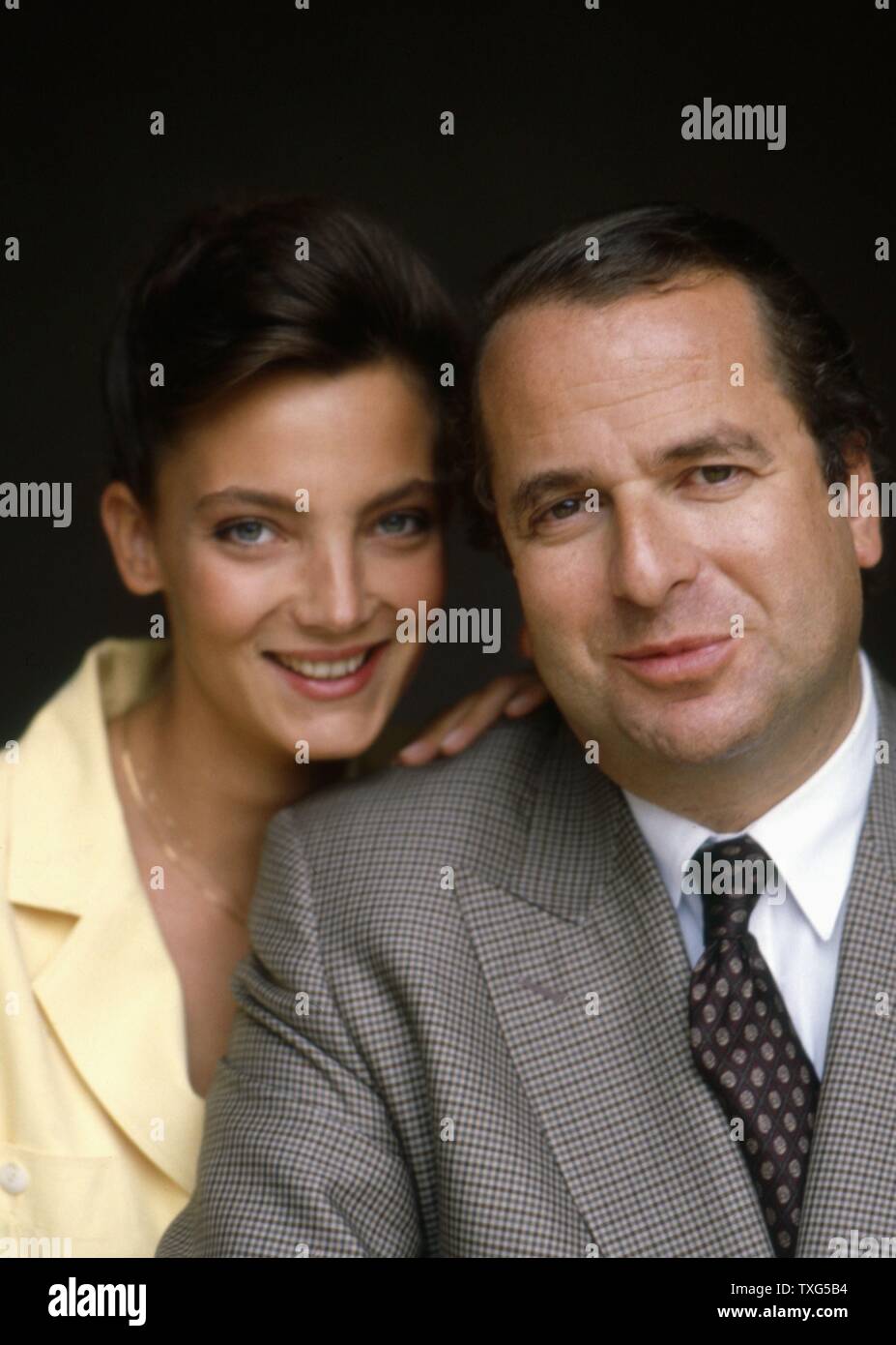 French writer Paul-Loup Sulitzer and his wife Alejandra Di Andia at the ...