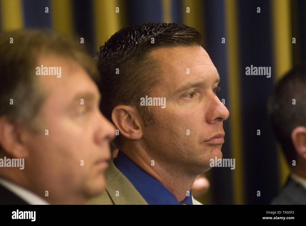Sgt. James Crowley, of the Cambridge Police Department, attends a press ...