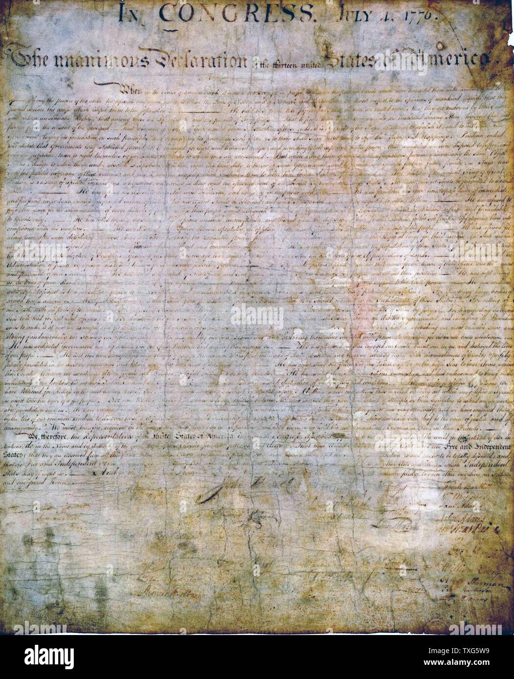 United States Declaration of Independence, authorised by (American ...