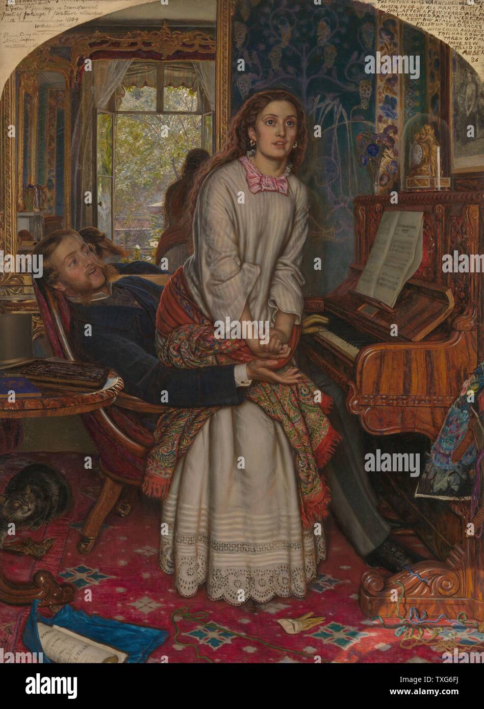 William Holman Hunt English school The Awakening of Conscience 1853 Oil ...