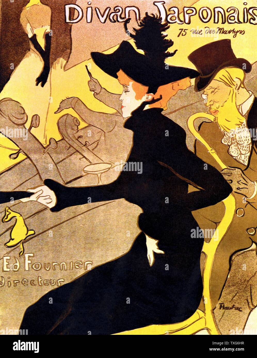 Henri de Toulouse-Lautrec French school Divan Japonais Stock Photo - Alamy
