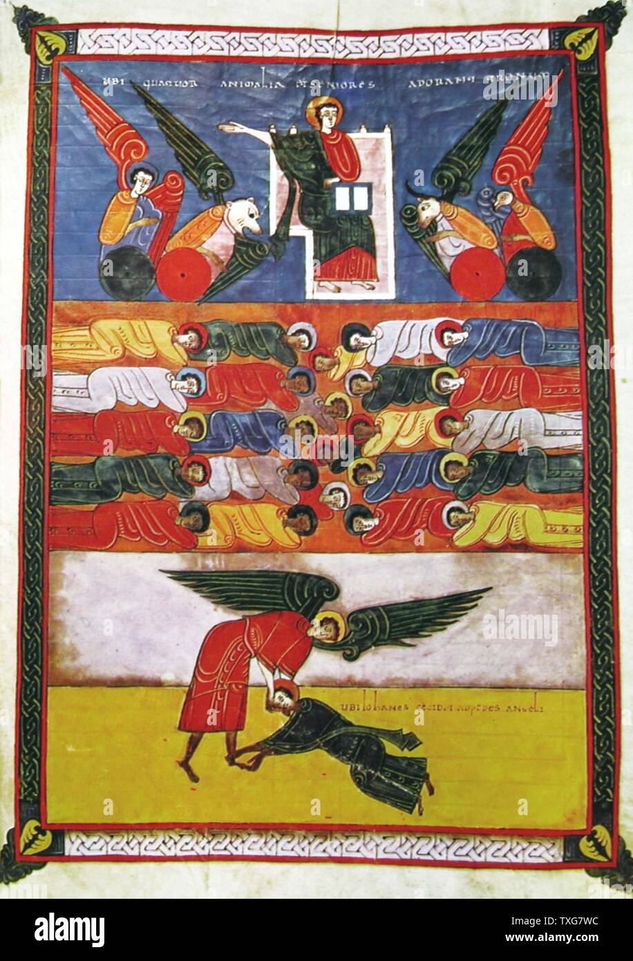 Miniature from Beatus of Liebana, Spanish monk "Commentary on the ...