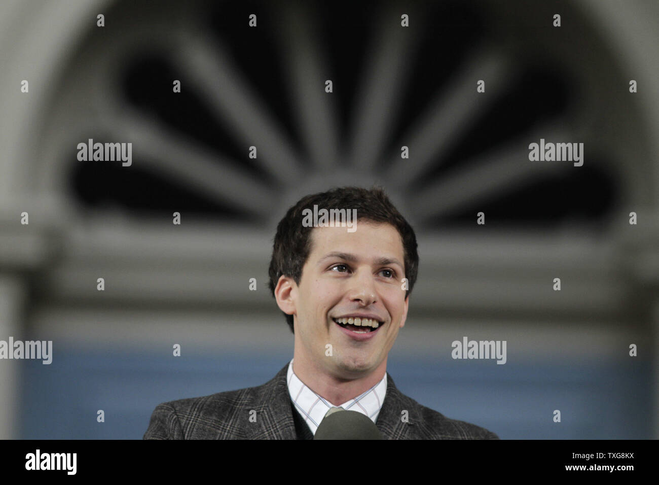 Actor and comedian Andy Samberg speaks at the 2012 Harvard College ...