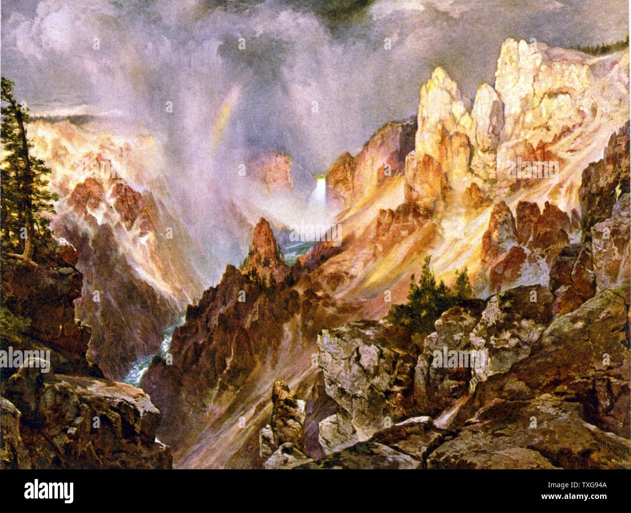 Grand Canyon of the Colorado, after Thomas Moran Stock Photo - Alamy