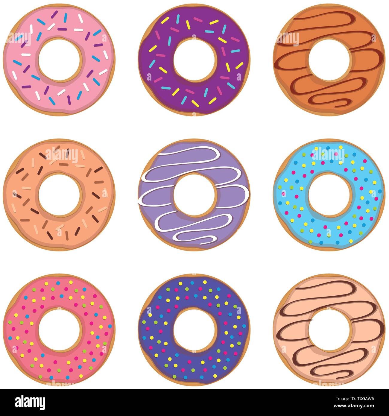 Different sweet baking Stock Vector Images - Alamy