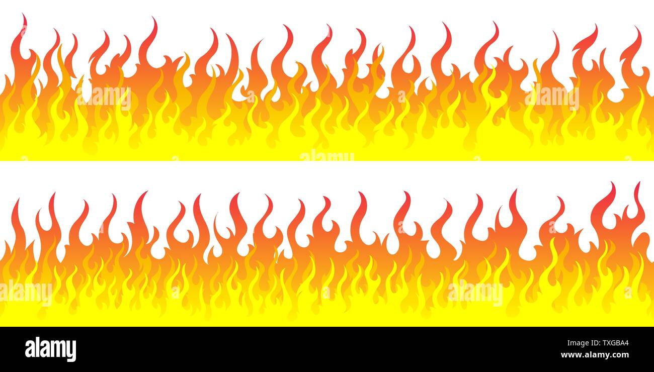 Flame Silhouette Border