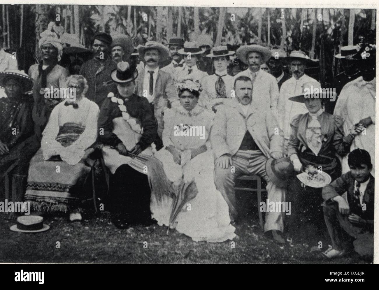 Prime Minister of New Zealand Richard Seddon (1845-1906) and wife Mrs ...