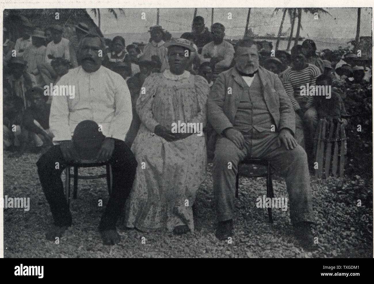 Prime Minister of New Zealand Richard Seddon (1845-1906) and wife Mrs ...