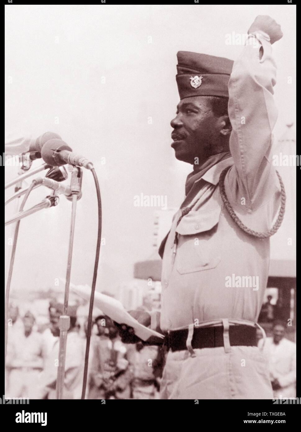 Photograph of Mengistu Haile Mariam (1978-) an Ethiopian politician who ...