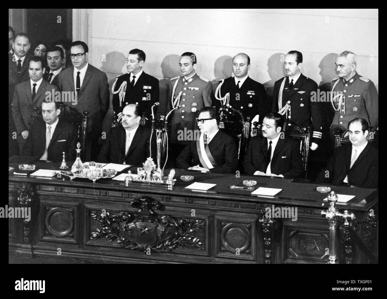 Salvador Allende President of Chile 1970 Stock Photo - Alamy