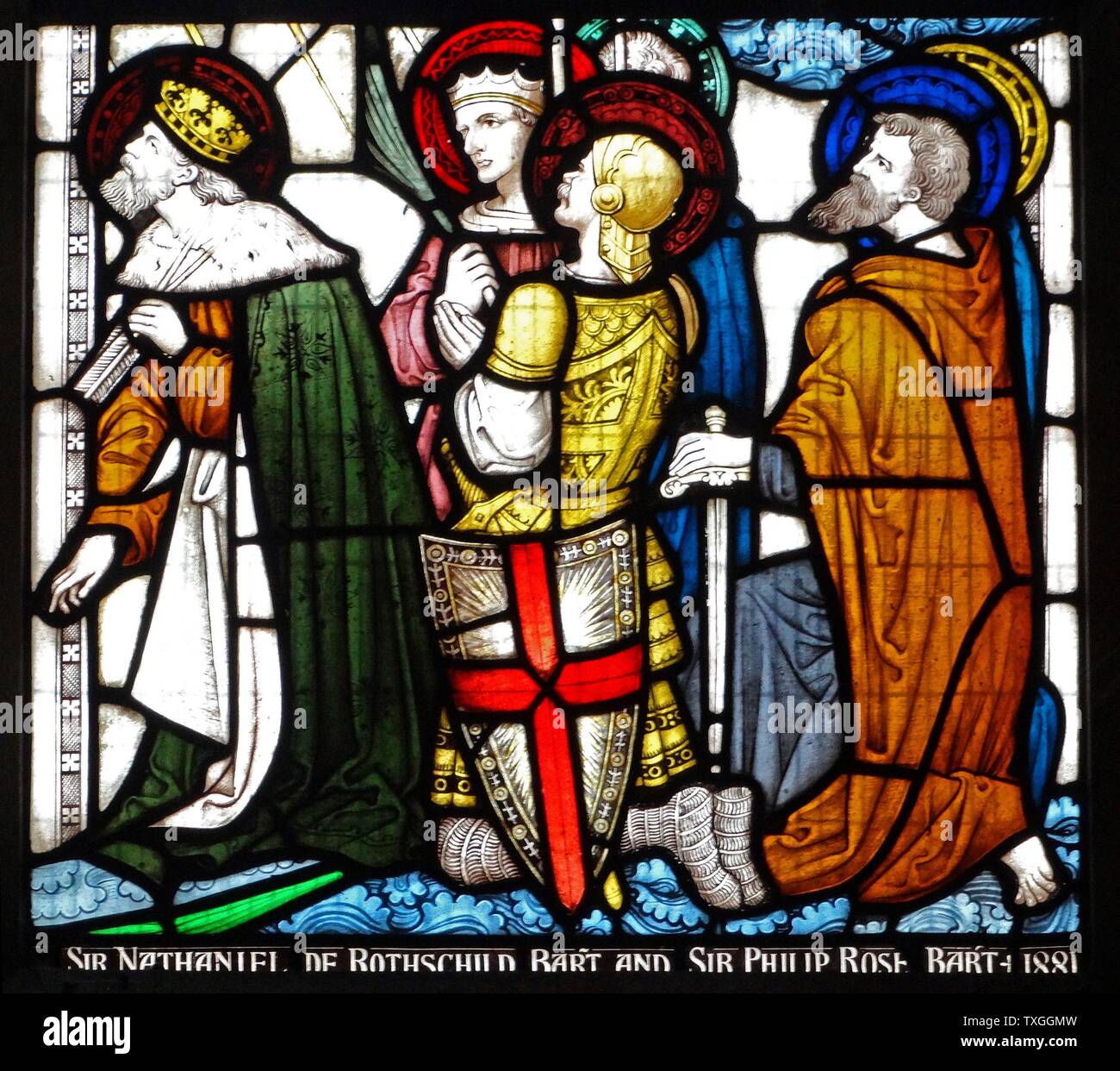 Stained glass window at St Michael and All Angels Anglican church, in ...