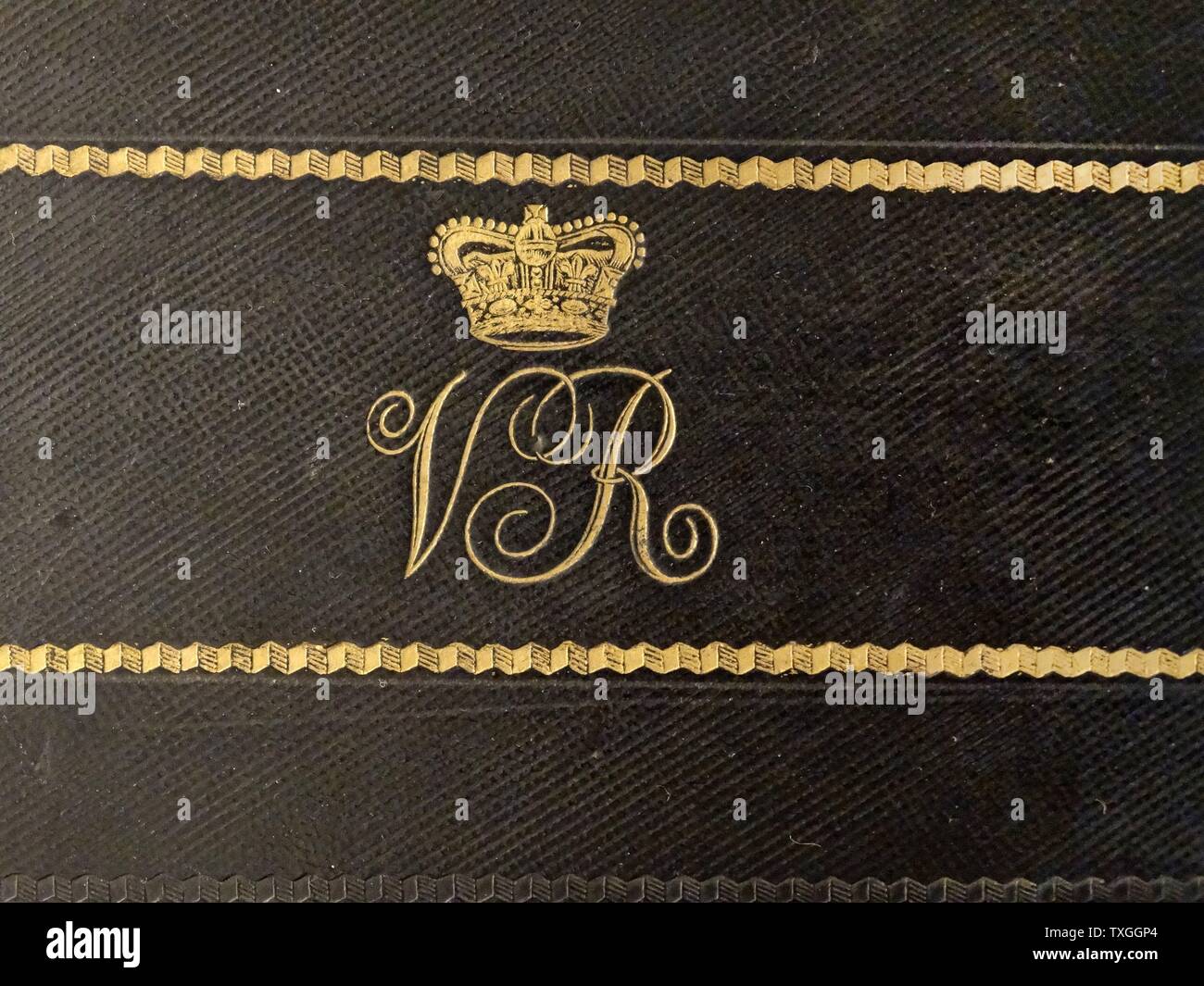 Monogram of Queen Victoria of Great Britain circa 1880 Stock Photo - Alamy