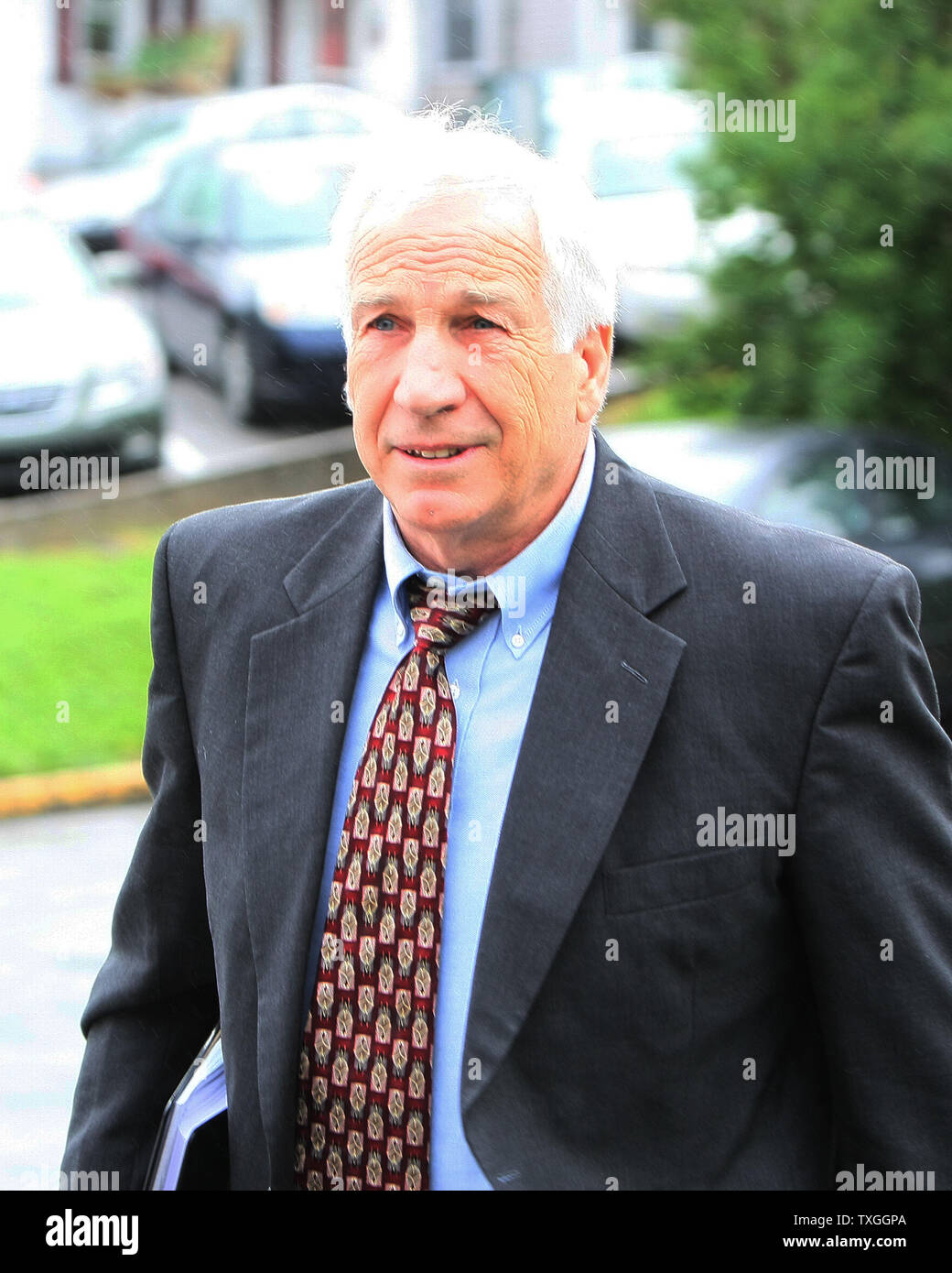 Penn State former assistant football coach Jerry Sandusky arrives at ...