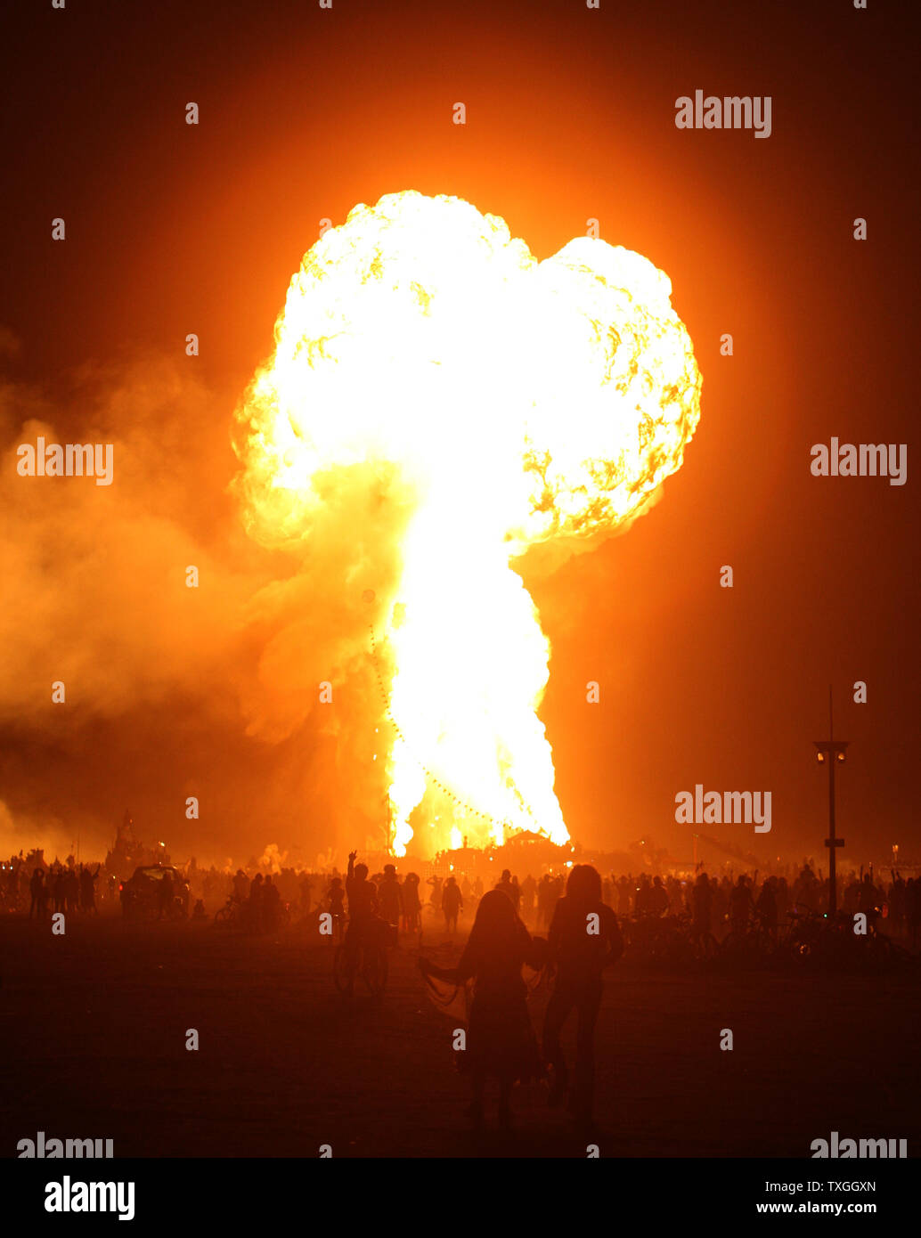 The largest fireball ever rises from Crude Awakening and illuminates ...
