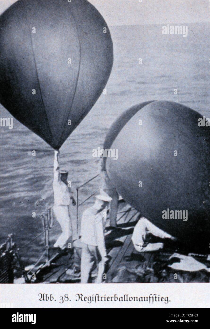 Photograph taken during the Meteor Expedition by F. Spiess. The German ...