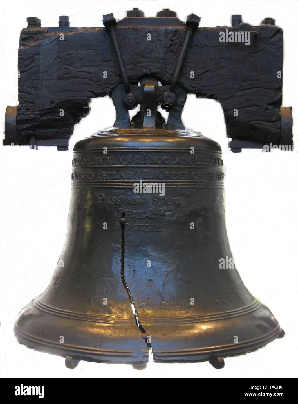 Photograph of the Liberty Bell, an iconic symbol of American ...