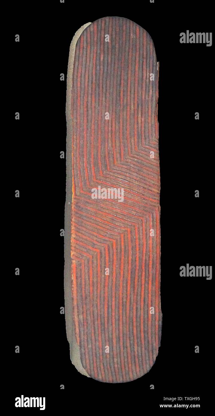 Aboriginal shield from Western Australia. Dated 19th Century Stock ...