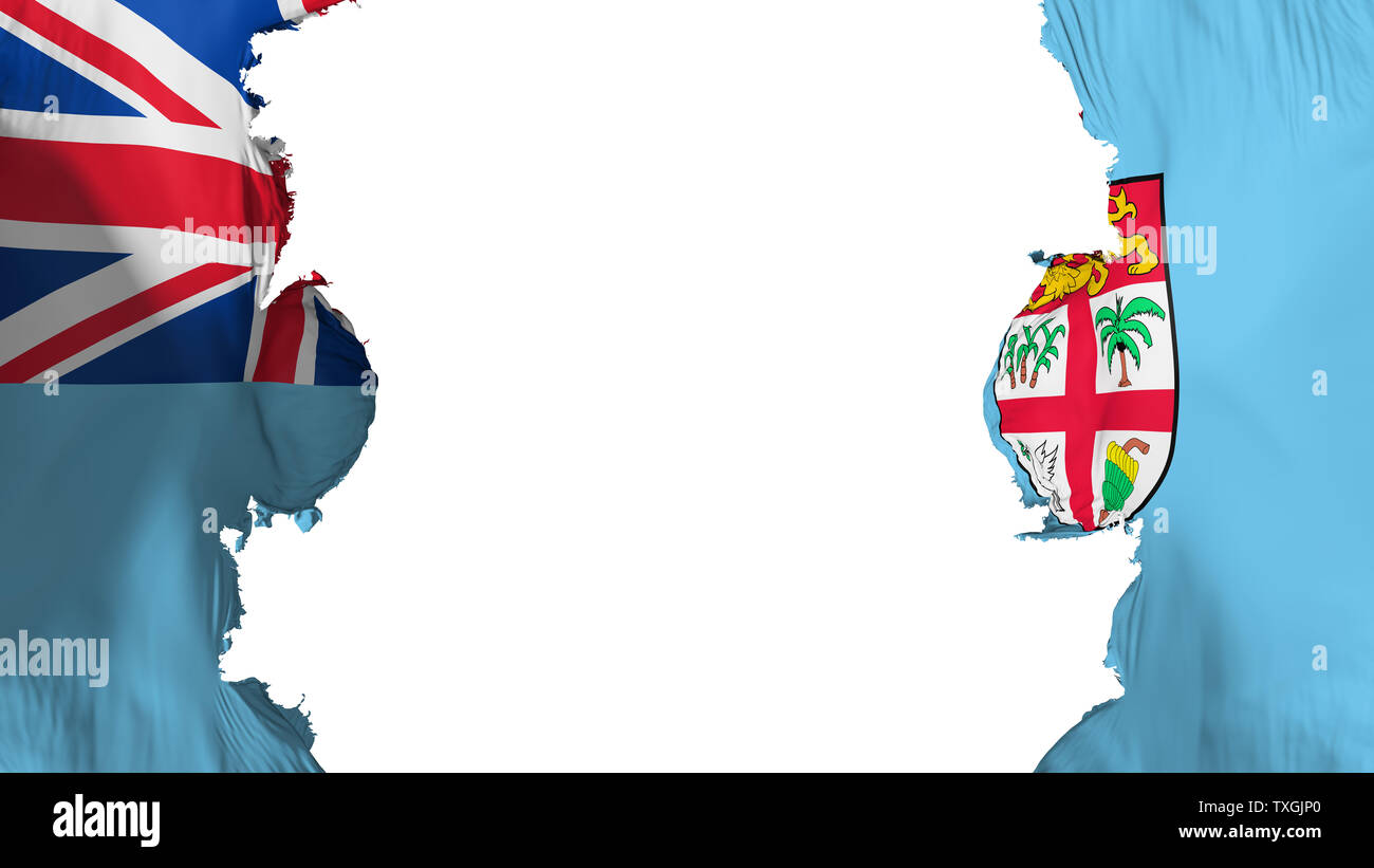 Blasted Fiji flag Stock Photo - Alamy