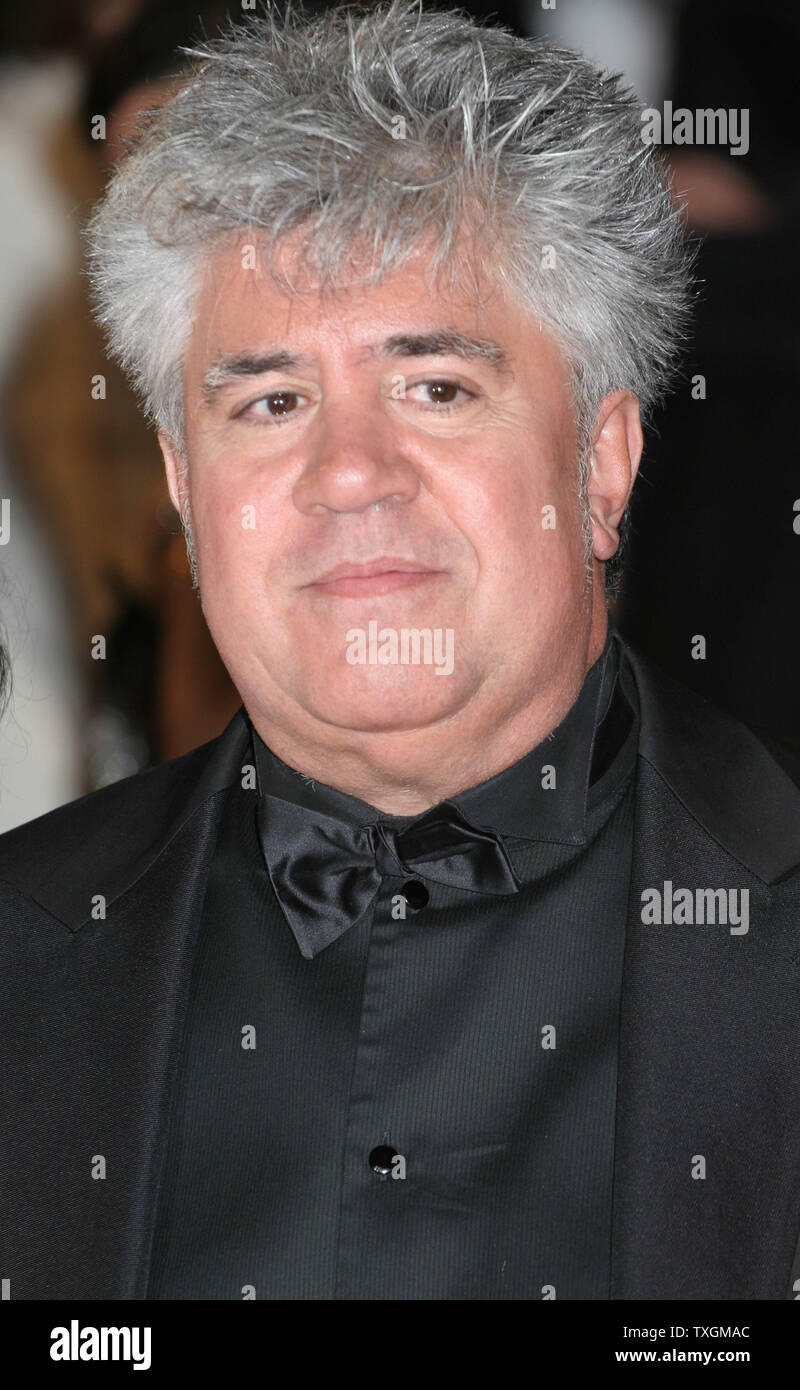 Director Pedro Almodovar descends on to the red carpet after a ...