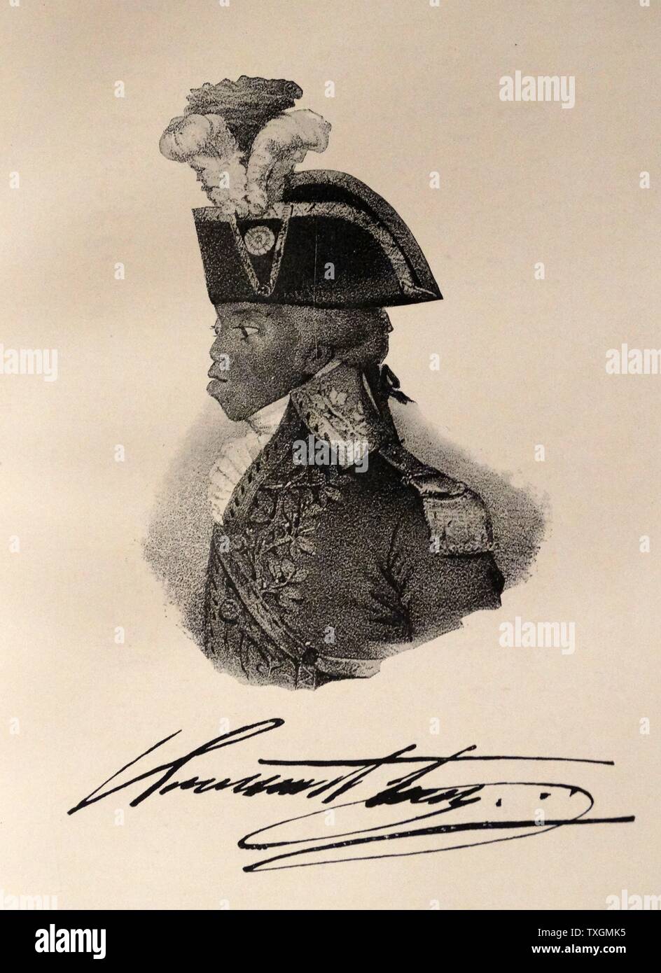 Portrait of Toussaint Louverture (1743-1803) leader of the Haitian ...