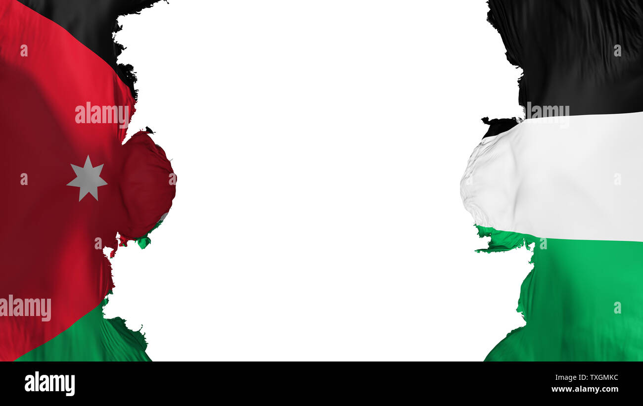 Blasted Jordan flag Stock Photo - Alamy