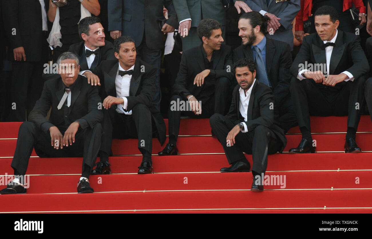 The cast of the film "Indigenes" led by french actor Jamel Debbouze ...