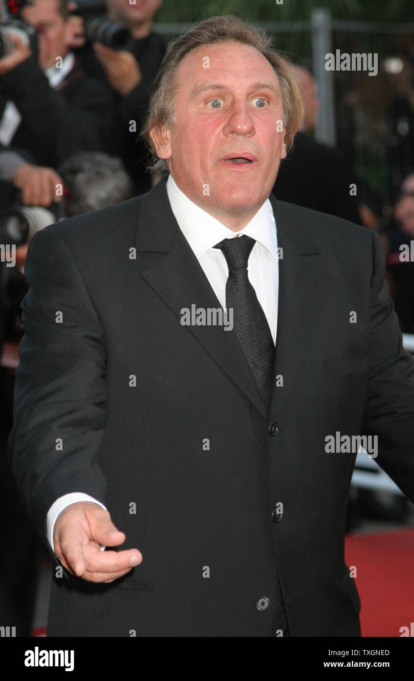 French actor Gerard Depardieu arrives on the red carpet before a ...