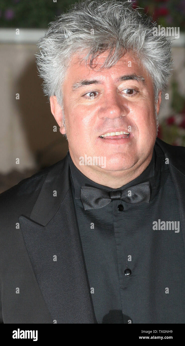 Spanish director Pedro Almodovar arrives at a photocall after receiving ...