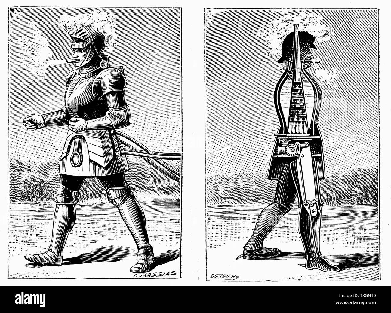 George Moore's steam man. Petrol-fired boiler operated a 1/2 hp engine ...