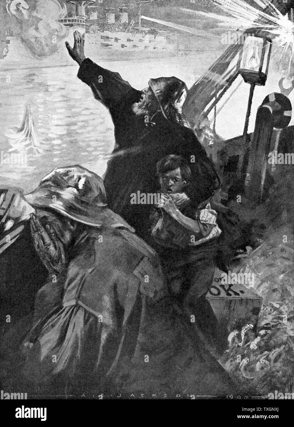 Russian fleet 1905 Black and White Stock Photos & Images - Alamy