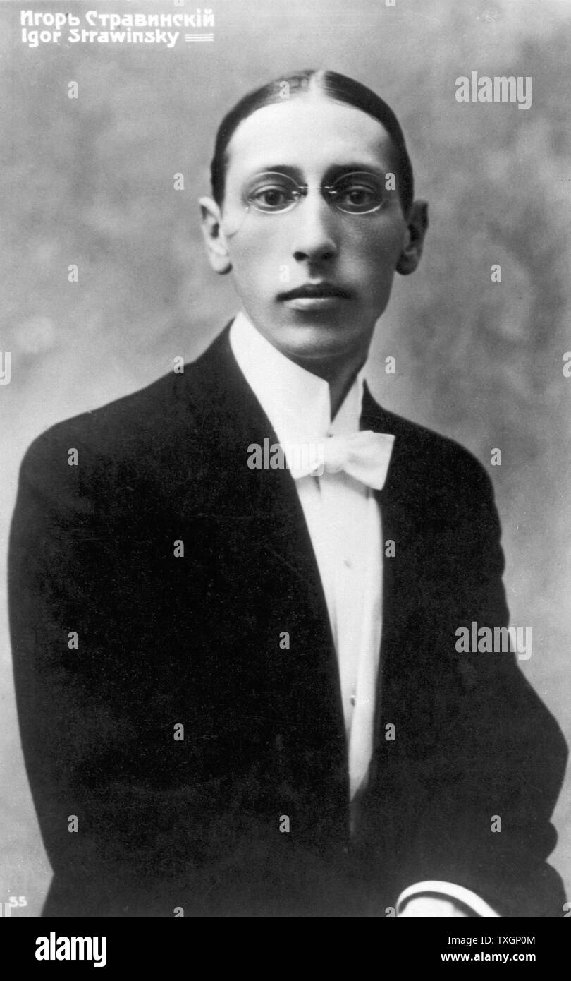 Igor Stravinsky (1882-1971) Russian-born american composer, as a young ...