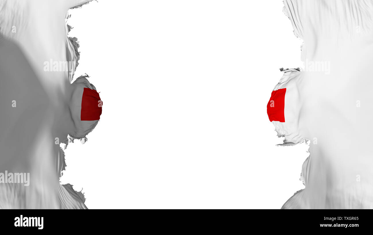 Blasted Red Cross flag Stock Photo - Alamy