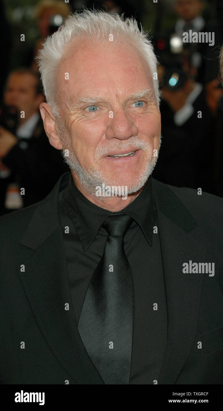 British actor Malcolm McDowell arrives at the Palais des Festivals for ...