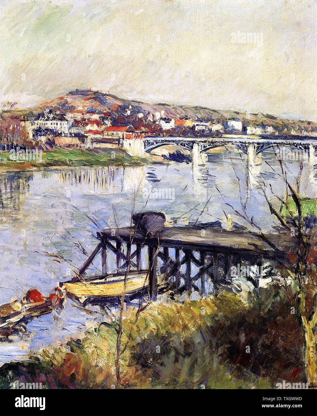 Gustave Caillebotte - Argenteuil Bridge 1893 Stock Photo - Alamy